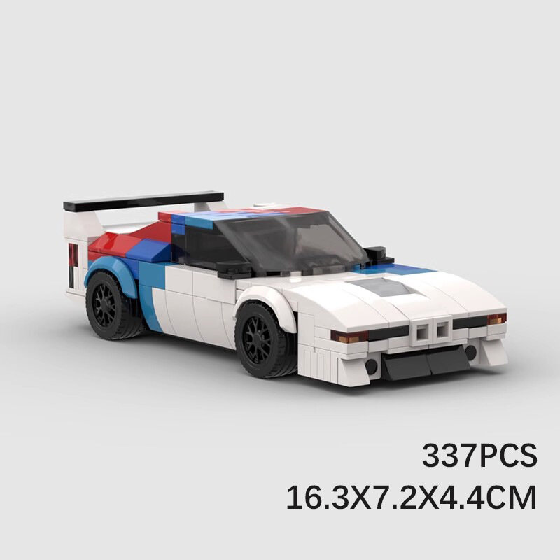 Строительные блоки MOC совместимы с гоночным ретро-автомобилем BMW M1 Speed Series LEGO 63925 Speed Series.