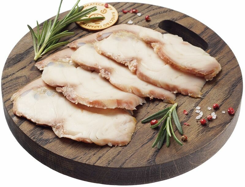 Белуга горячего копчения нарезка 150г