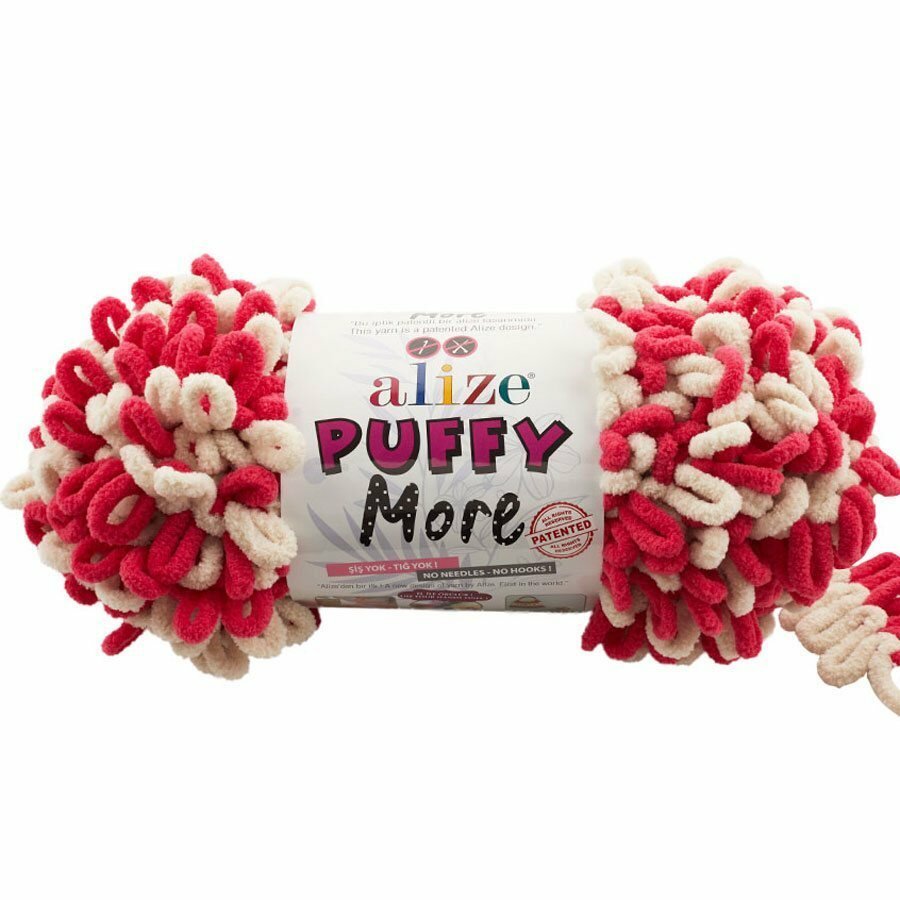 Пряжа Alize PUFFY MORE 6540 принт (2 мотка)