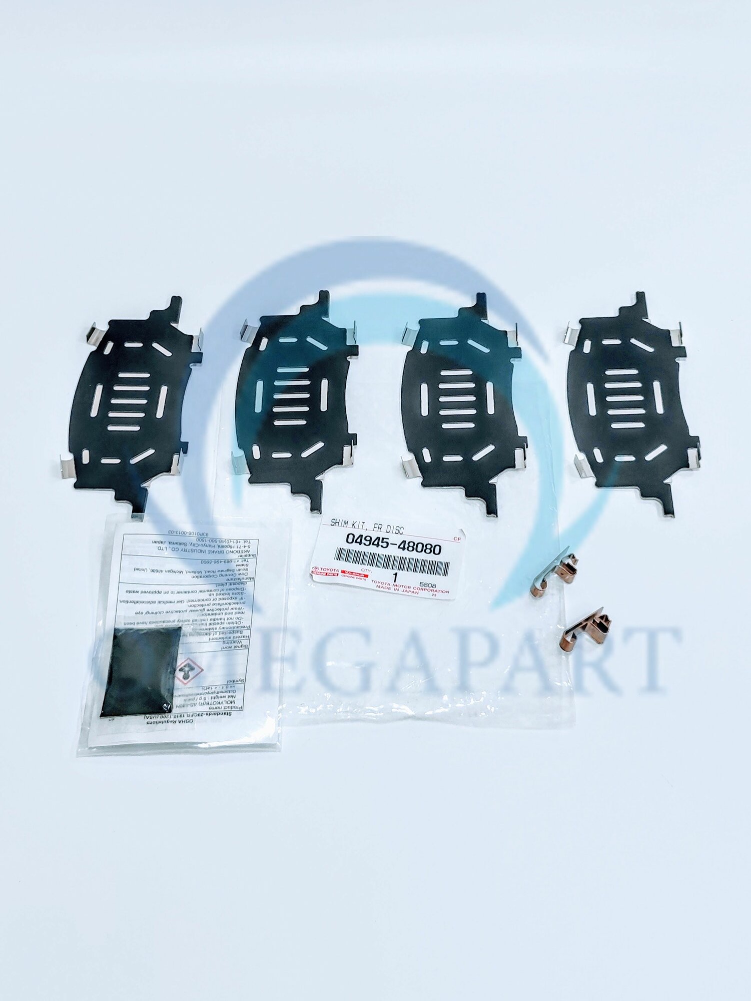 Комплект противоскрипных пластин, Toyota 0494548080