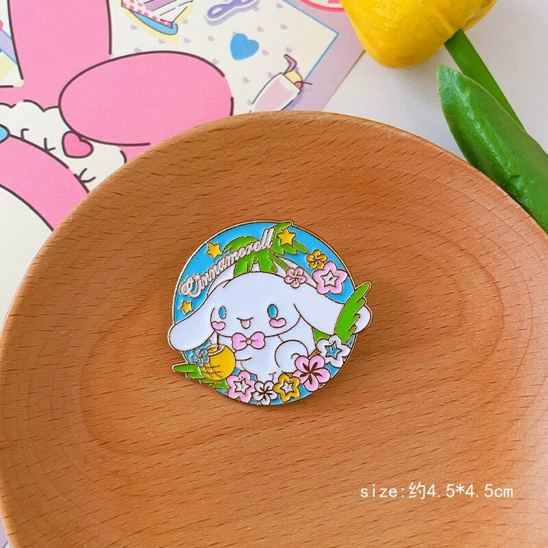 MINISO Металлический значок Sanrio Kuromi, милая брошь JK, дизайнерская булавка для одежды, детская медаль для украшения