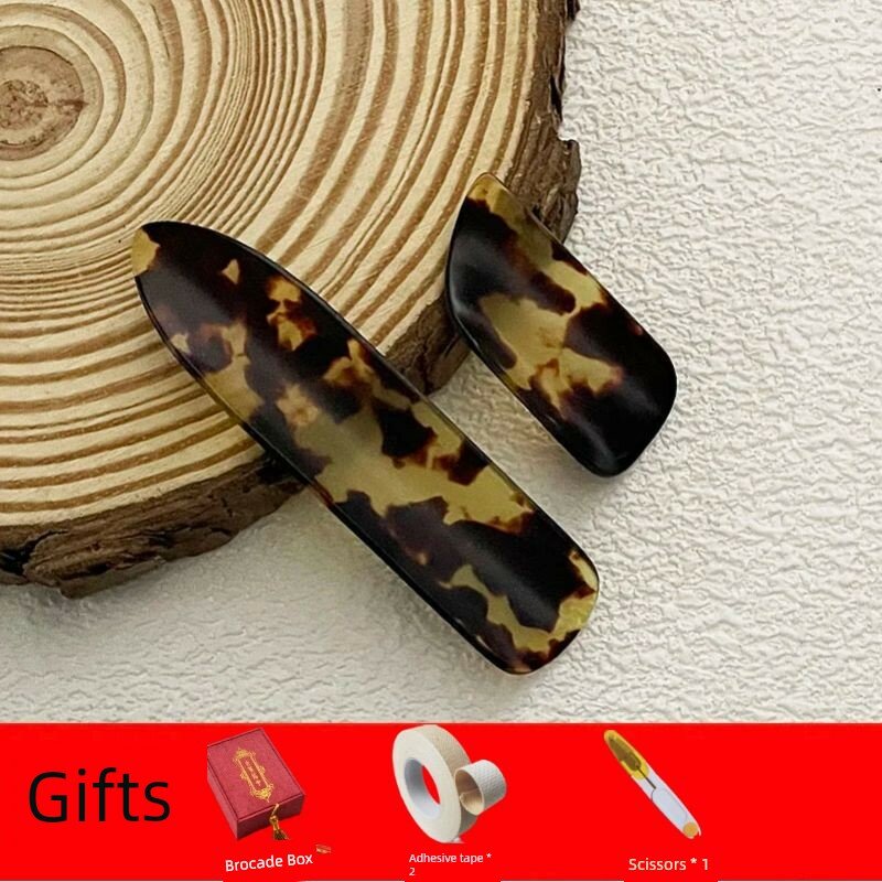 Накладные ногти Taobao, 3 ряда, прозрачные, с коробкой для хранения, длина 10 см