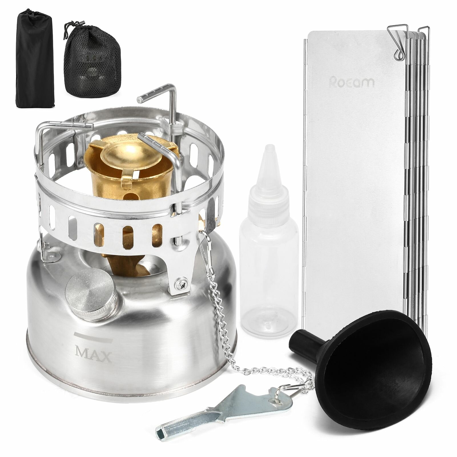 Бензиновая плита из нержавеющей стали со складным лобовым стеклом Портативная плита для