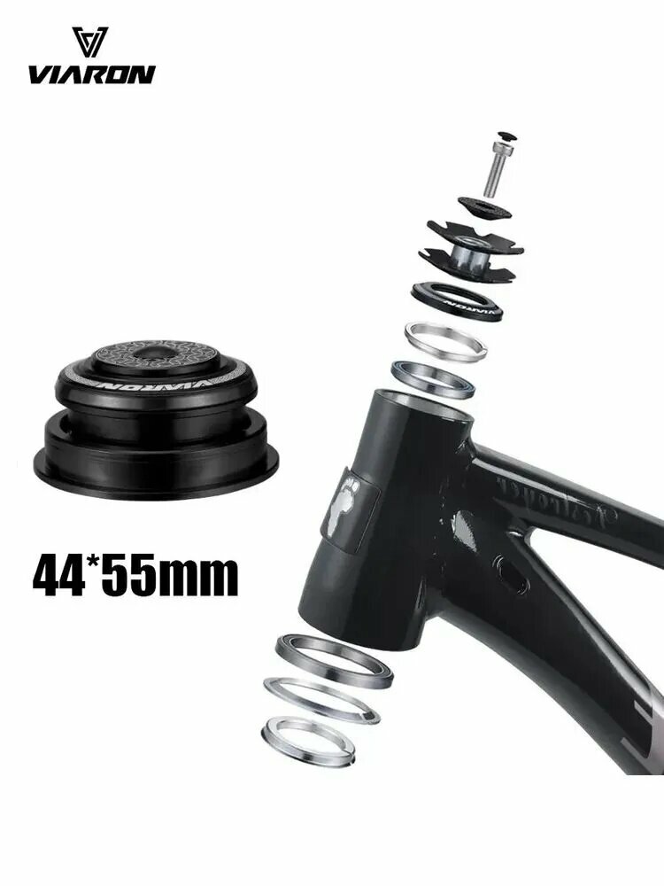 VIARON 44*55mm конические прямые чаши комплект подшипник черное