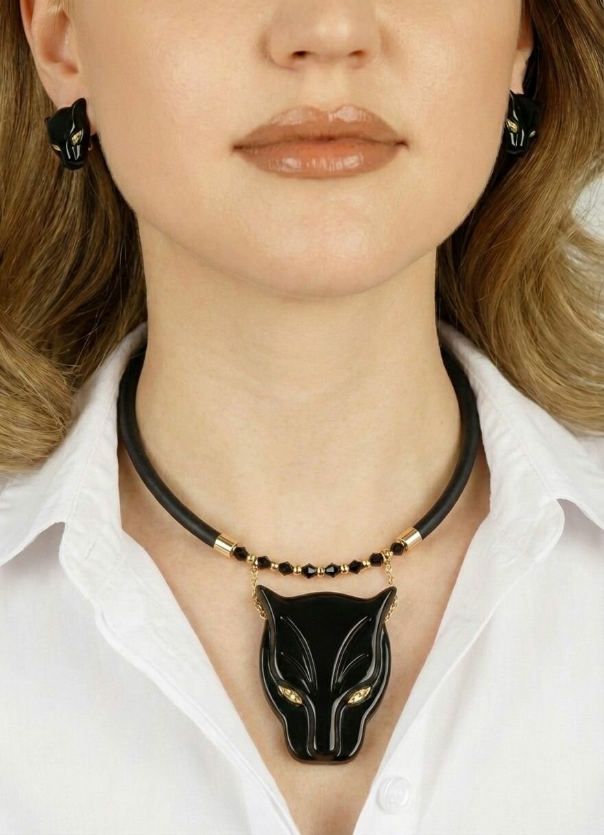 Колье, стекло, муранское стекло