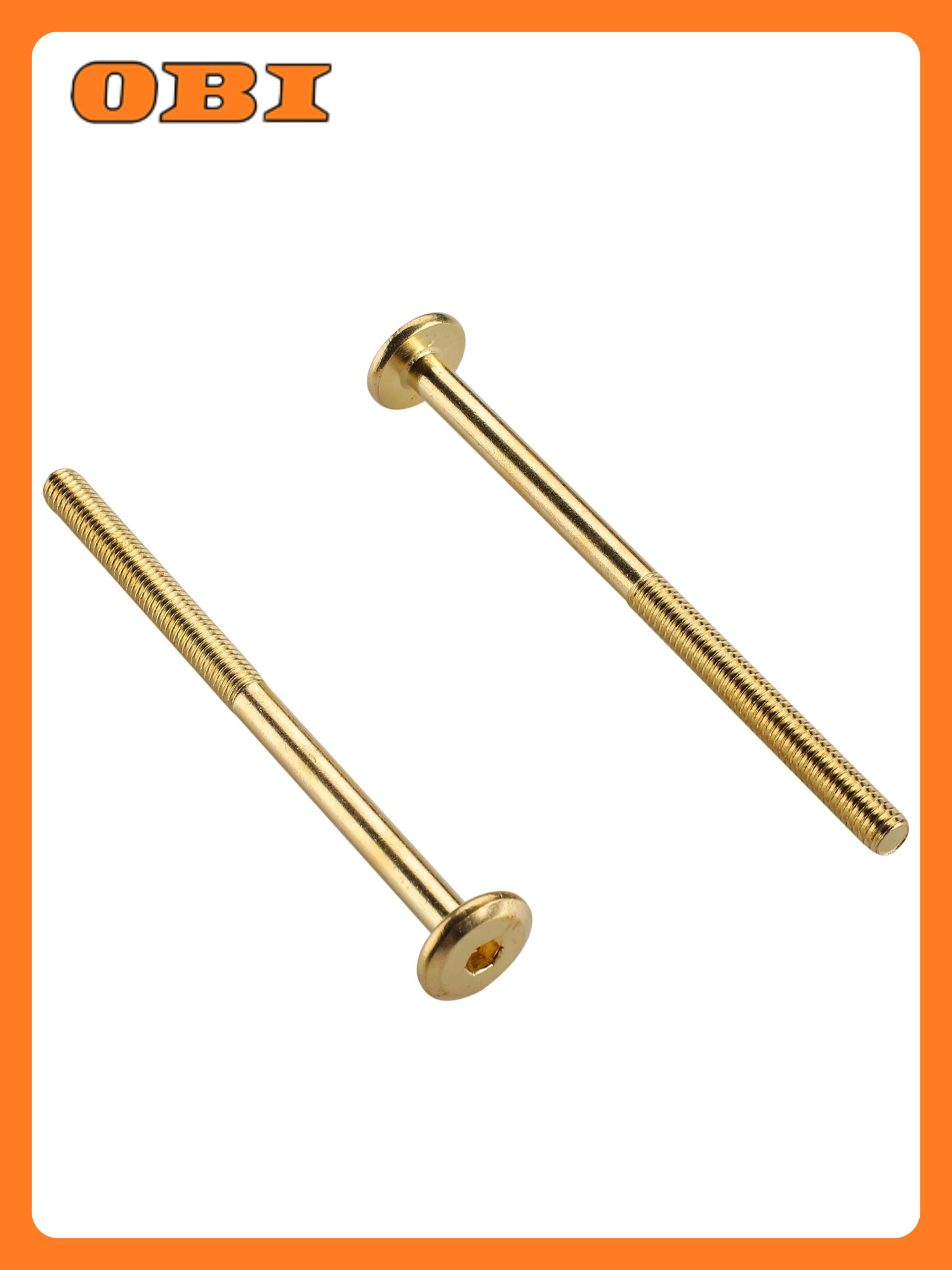 Винт мебельный с плоской головой латунированный М 6 х 90 мм 14 шт