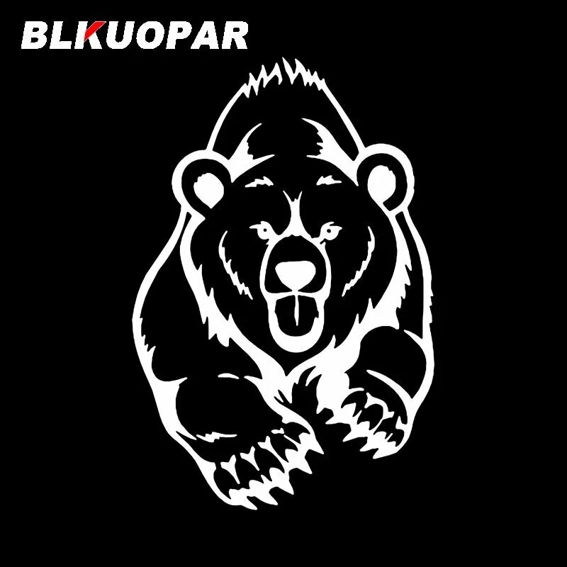 BLKUOPAR большой медведь гризли, автомобильные наклейки для квадроцикла, белый, 25cm, Белый