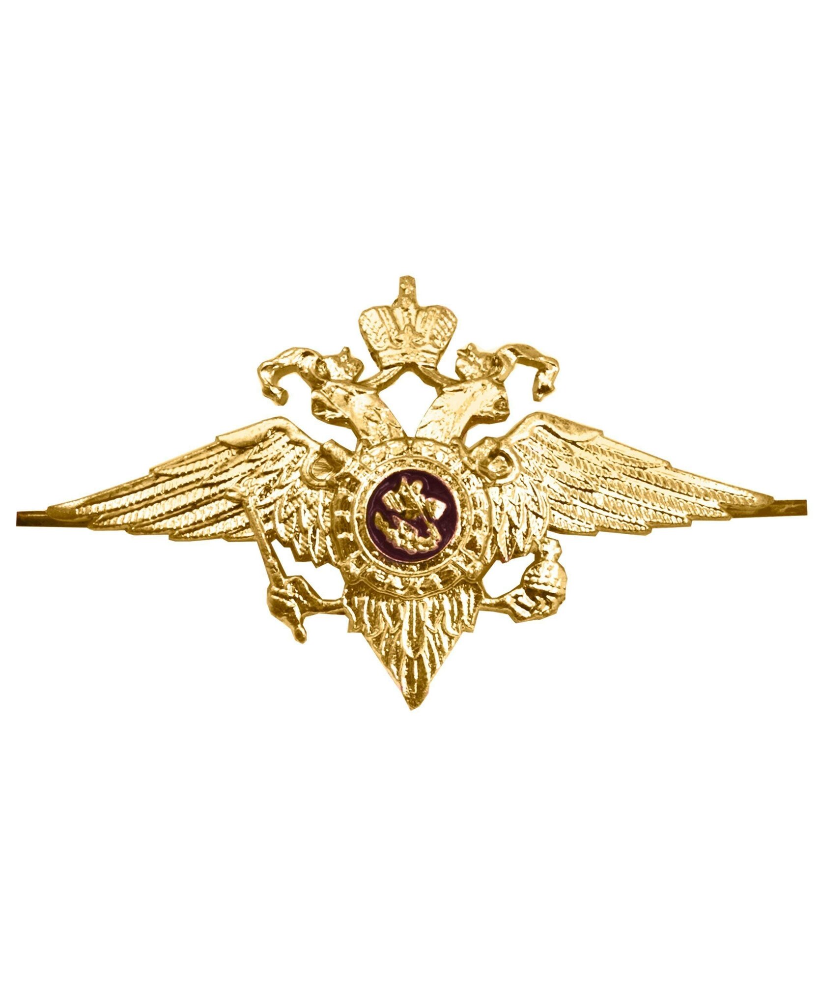 Эмблема на пилотку металлическая МВД малый