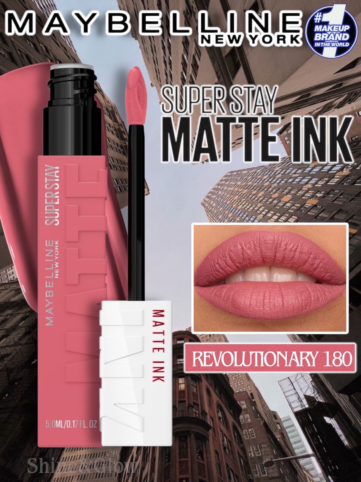 Maybelline New York Помада для губ Super Stay Matte Ink, тон 180 Revolutionary, жидкая суперстойкая