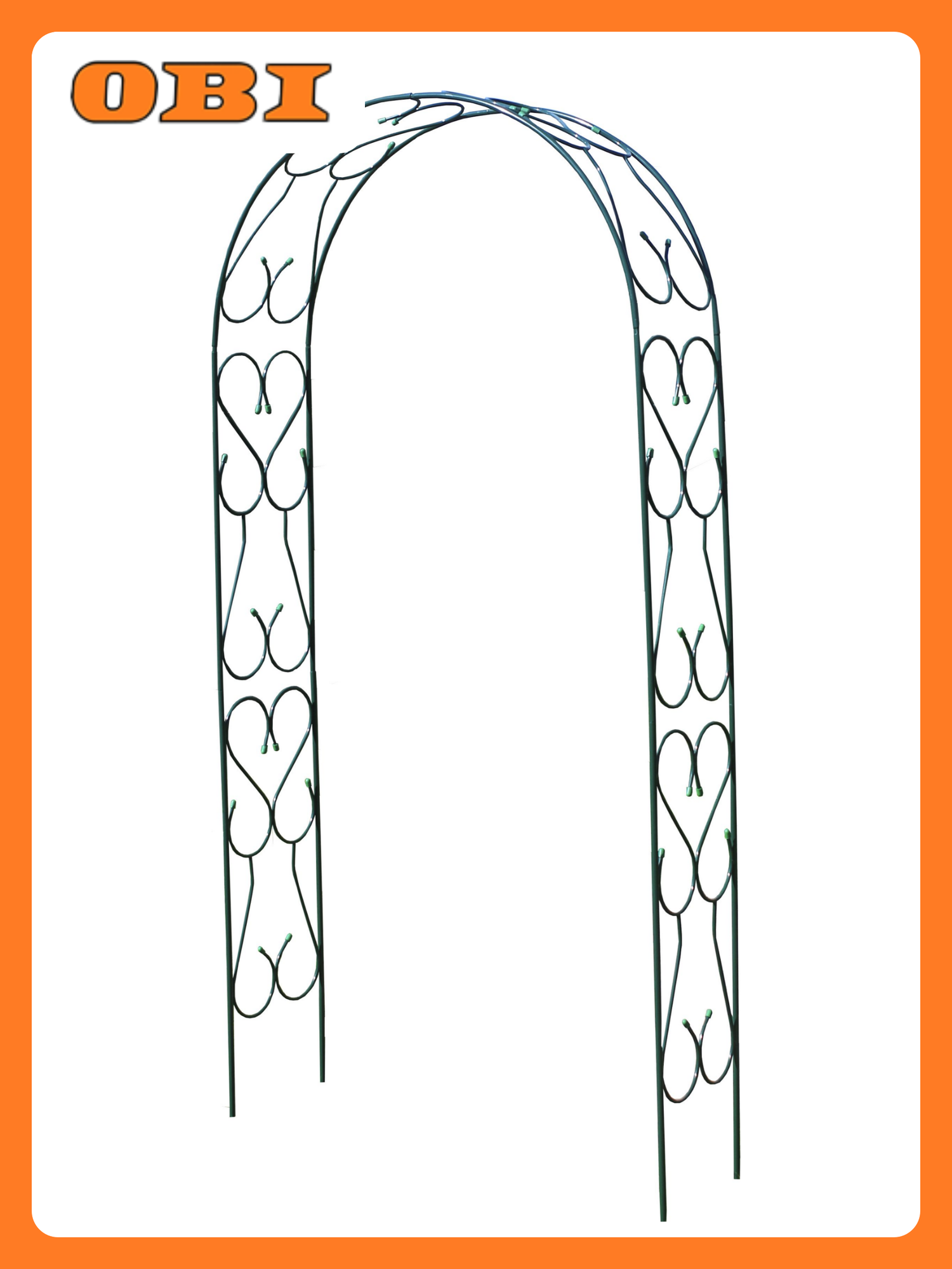 Арка садовая Клевер-С "Узорная", разборная, металл, 2.5 м, зеленая