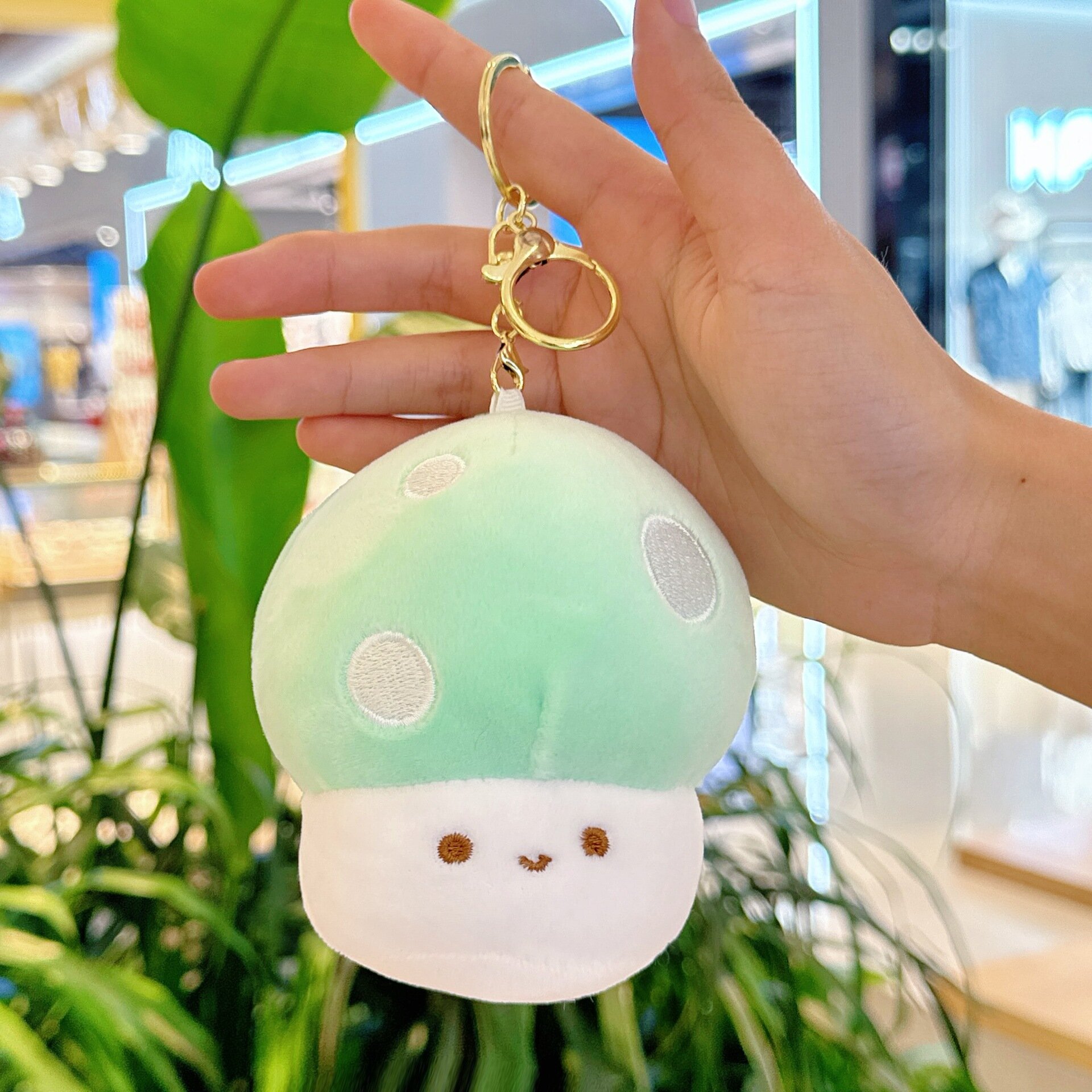 Плюшевый брелок-гриб, мягкая игрушка для уличных торговцев, кукла для игры в кольцеброс, игрушка для свадебного