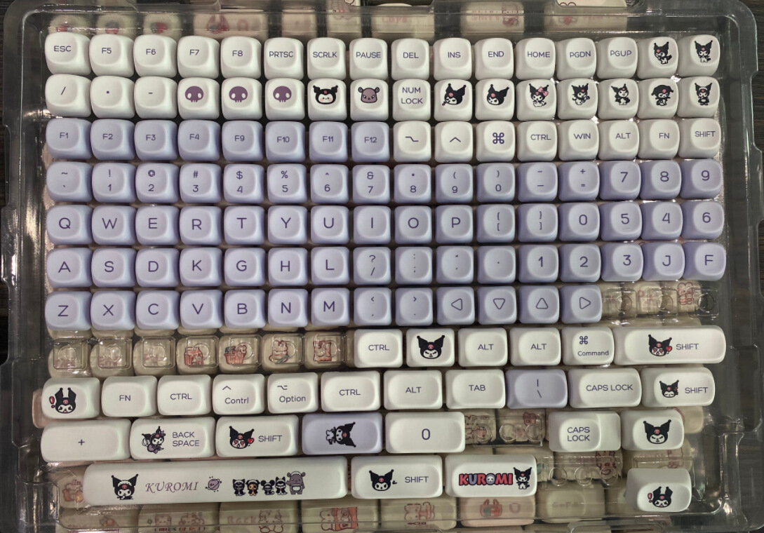 Ключевые капсы Куроми с сублимационной печатью, профиль XDA, MOA, для ПК-игр, настраиваемые, DIY, упаковка в пакет