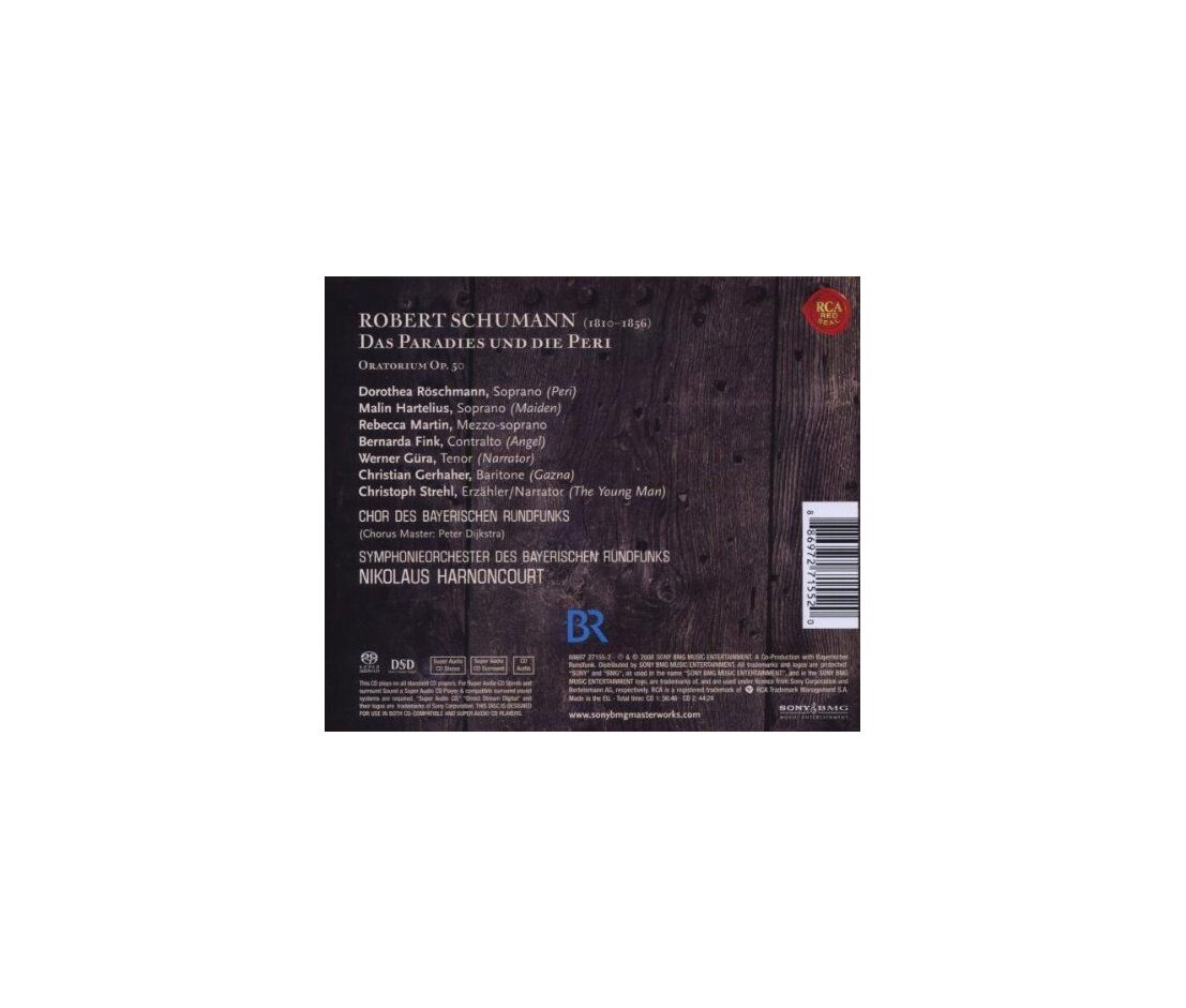 Диск Schumann: Das Paradies und die Peri Harnoncourt (1 CD)