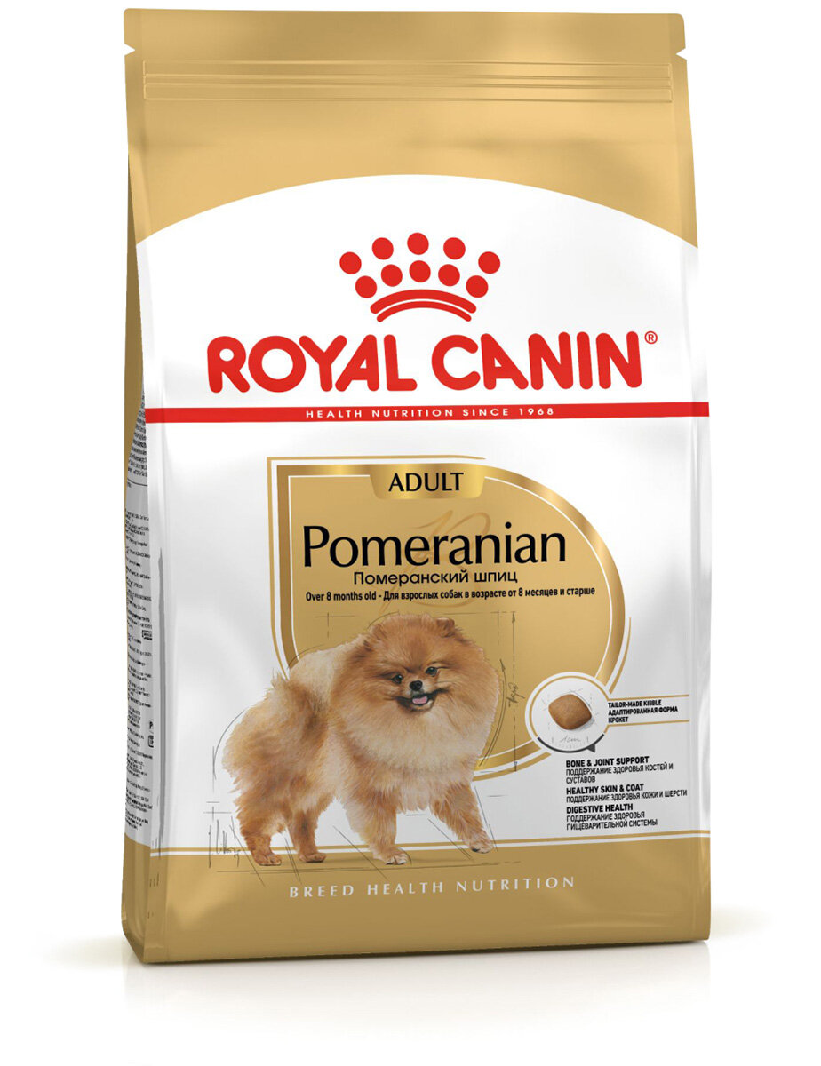 Корм сухой Royal Canin Pomeranian Adult для взрослых собак Померанский Шпиц, 1,5 кг