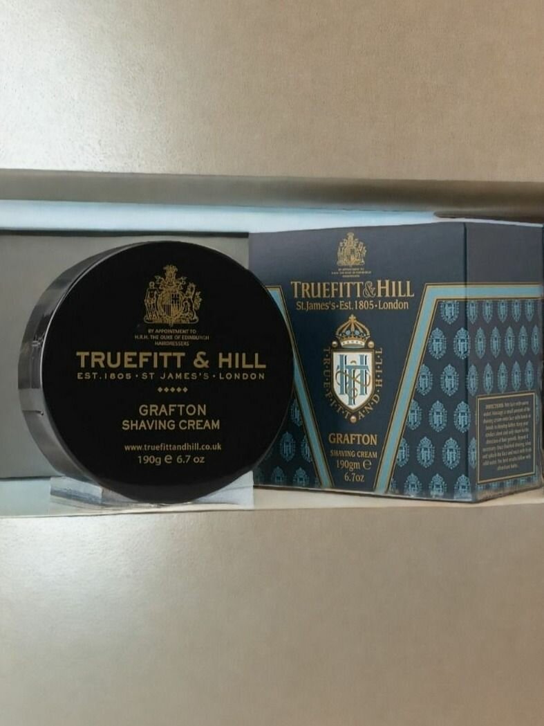 Truefitt & Hill Grafton в банке, Крем для бритья 190 г. Великобритания