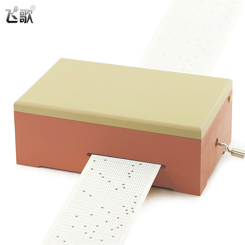 Музыкальная шкатулка Feige 15/30 тонов с ручным приводом и нотами, винтажная деревянная DIY шкатулка с восемью тонами, креативный подарок DIY