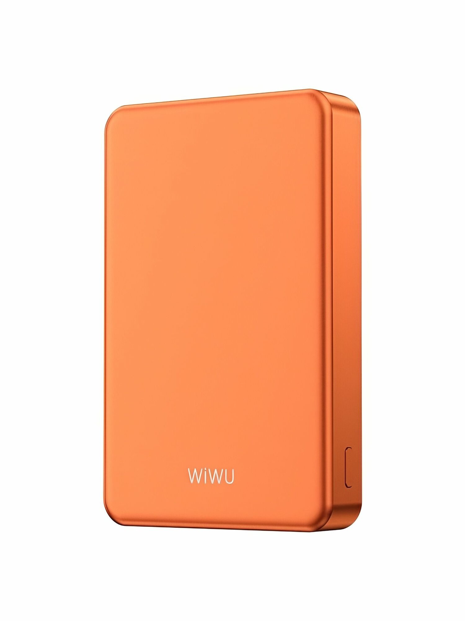 Магнитный внешний аккумулятор Wiwu Ultra Thin 10000mAh (P15-1), тонкий, с MagSafe - Orange