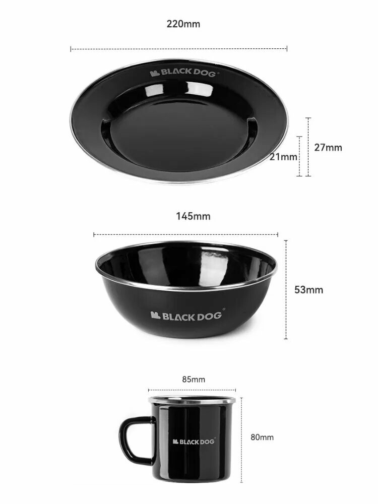 Туристическая посуда Naturehike BLACKDOG Котелок походная посуда