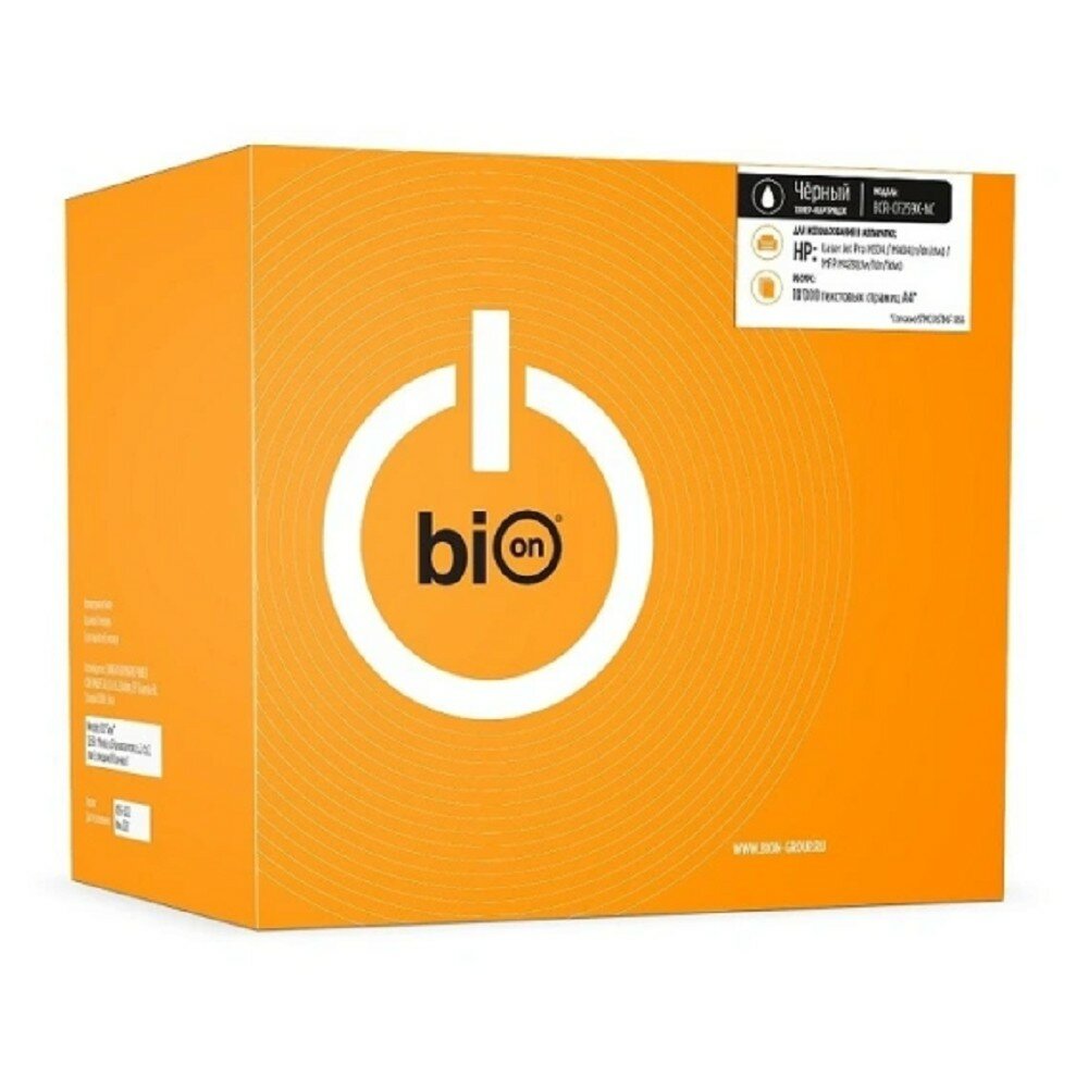 Картридж Bion CF259X-15K для HP M406 M430, LaserJet M428, LaserJet Pro M304 M404 M428 Черный,15000 стр