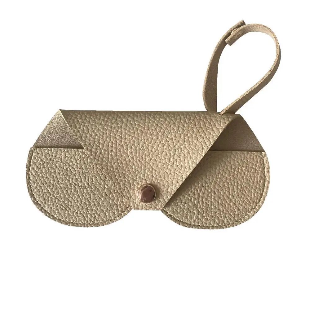 Портативный чехол для очков из искусственной кожи в стиле ретро, коробка для хранения солнцезащитных очков ручной работы, простой однотонный ремешок, подвесные сумки для очков, органайзер