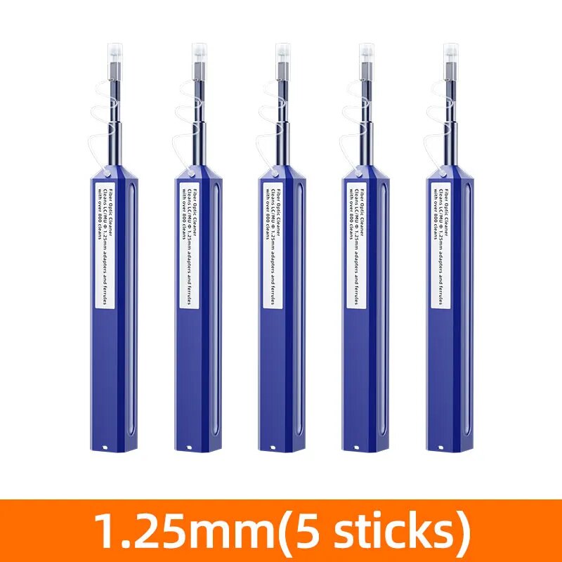 SAIVXIAN FTTH Инструмент для чистки оптического волокна 2,5 мм LC MU 1,25 мм SC FC ST LC Разъем Оптический умный очиститель 5pcs LC 1.25mm