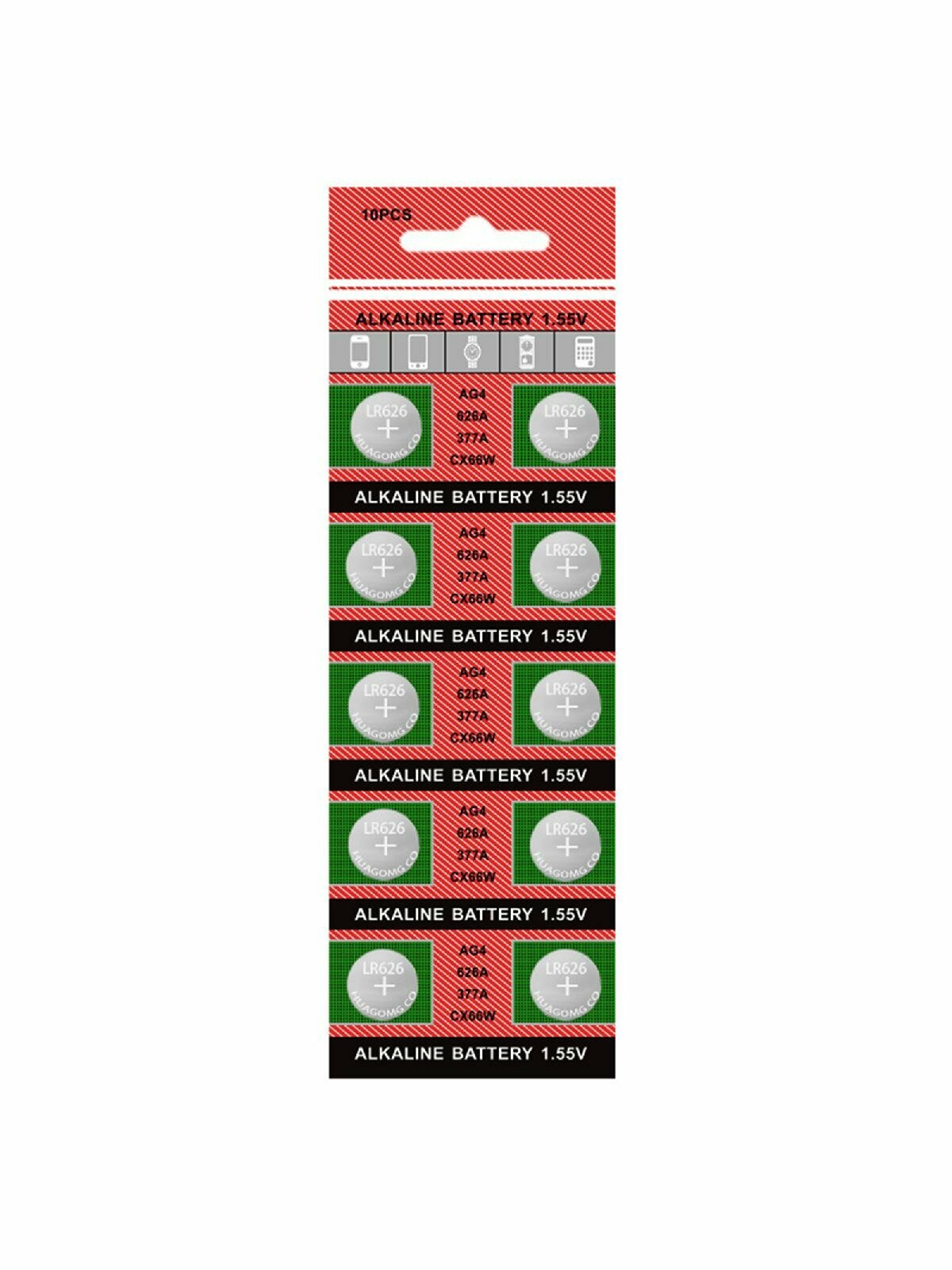 Кнопочные батарейки AG4 / 377 / LR626 Кнопочные батарейки для часов и гаджетов