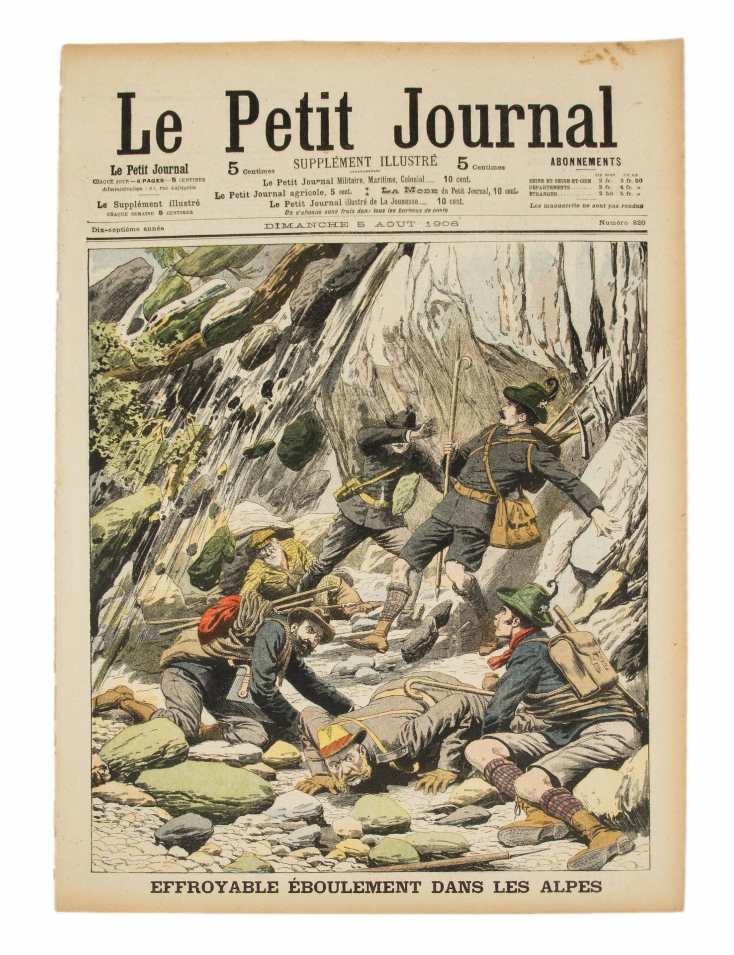 Газета "Le Petit Journal" выпуск № 820 от 05 августа 1906