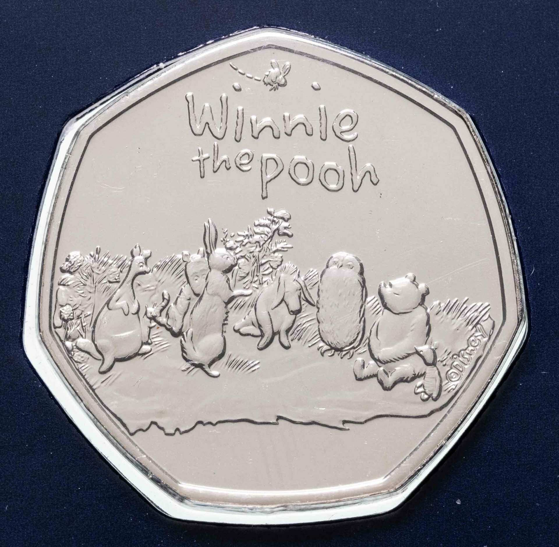 Великобритания 50 пенсов 2021 "Винни пух и друзья", Мельхиор медь-никель, в сохранности BUNC