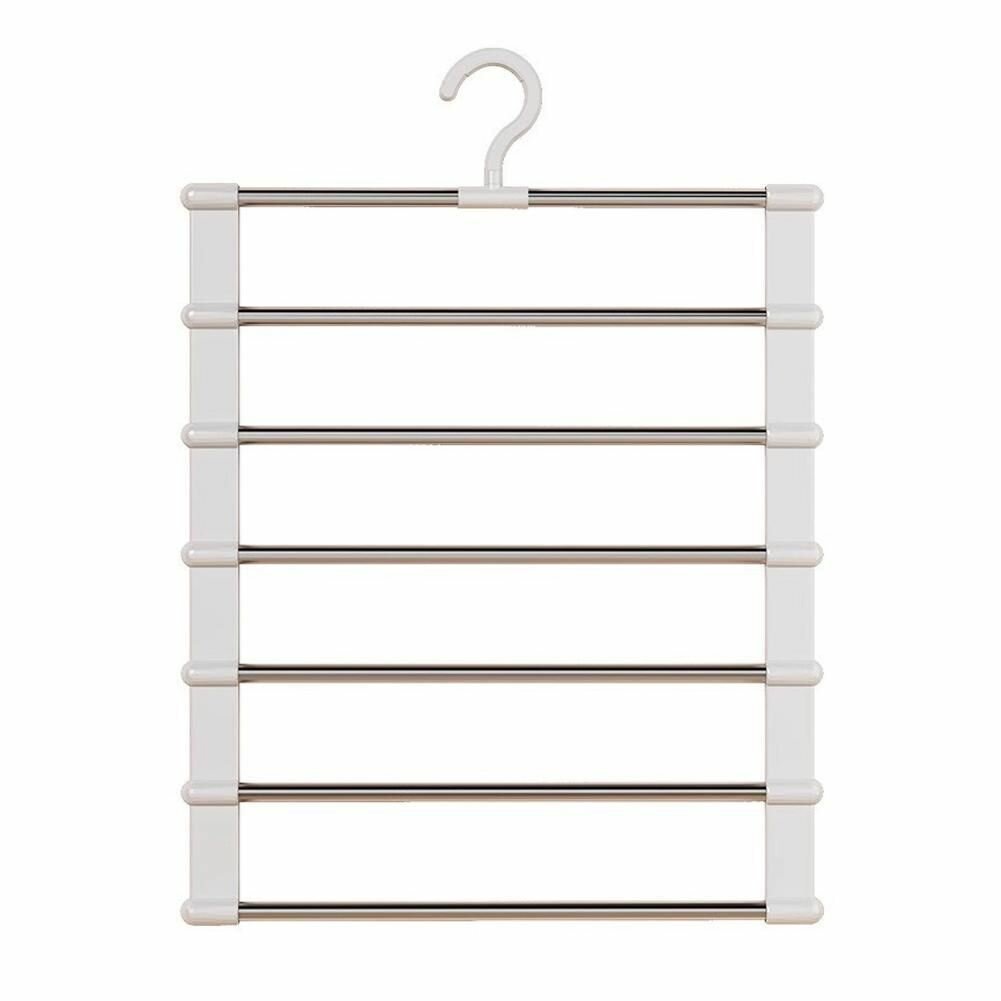 1 складная 7-ярусная стойка для хранения одежды, экономит место, устойчива к ржавчине