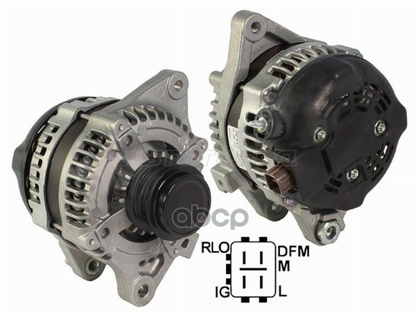 Генератор TOYOTA AURIS/AVENSIS 1.6/1.8 09-/COROLLA 1.6 08-/RAV4 2.0 09- 1/2/3ZRFAE 12V 100A Sat арт. ST-27060-0T051N