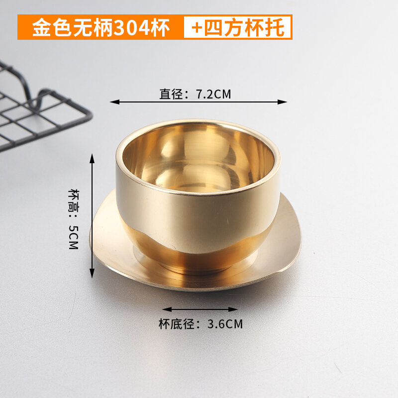 Мини 2 чашки для чая, детская чашка, чашка для воды с двойным слоем, две чашки с ручкой из нержавеющей стали 304, маленькая винная чашка с термоизоляцией