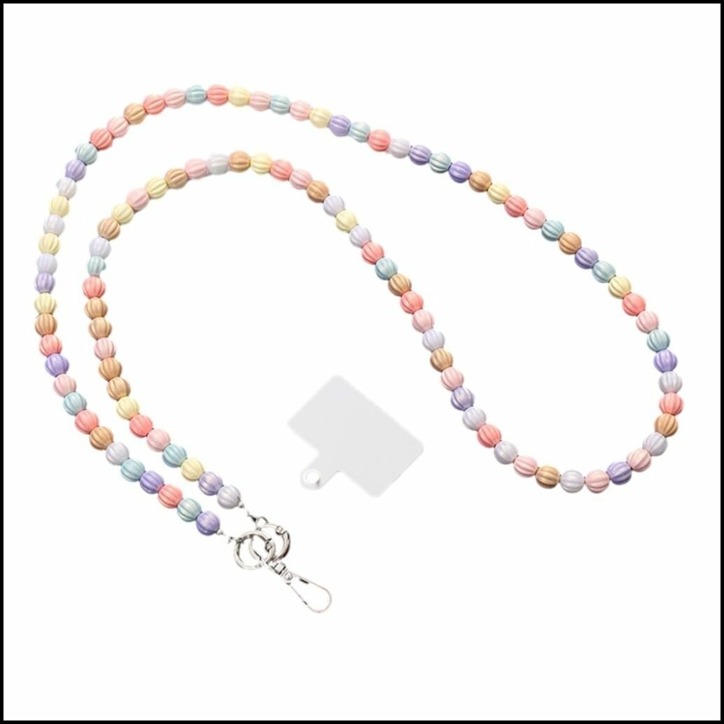 Ремешок для телефона с нашивками, цепочка из бисера, нейлоновый шейный ремешок большинства смартфонов, через плечо