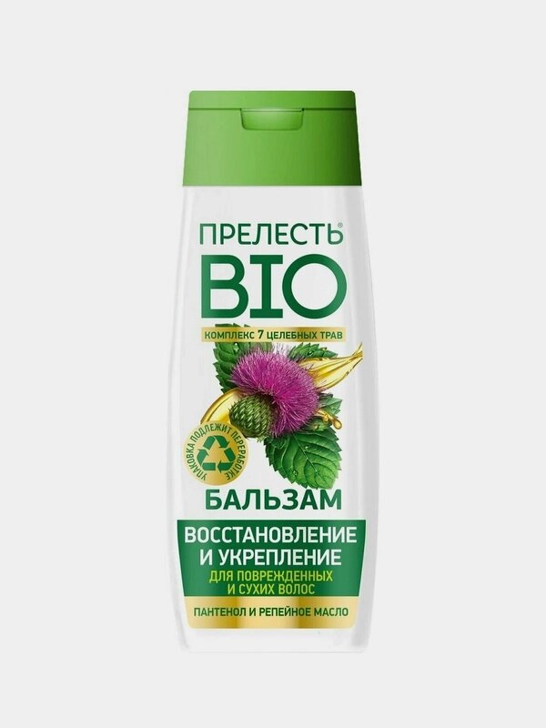 Бальзам Прелесть Био Восстановление и укрепление для поврежденных и сухих волос, 250 мл