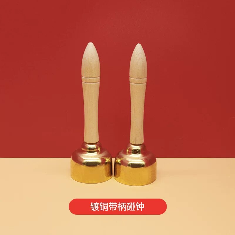 Детский ударный инструмент Орффа, ручка, большие и маленькие колокольчики, колокольчики для детского сада, раннее образование, вокальная музыка, звучащие медные колокольчики