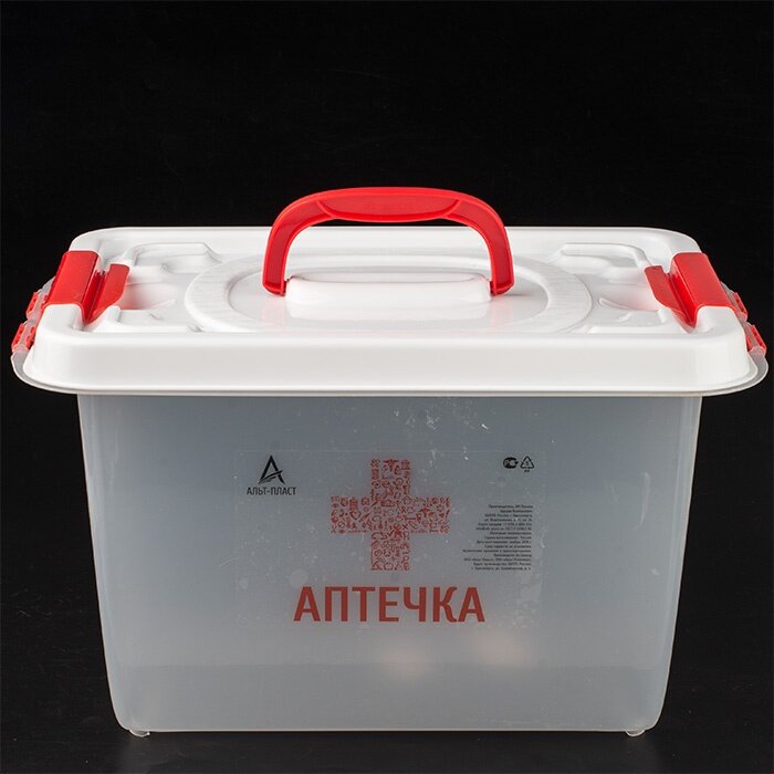 Бокс для хранения Comfort Factor "Аптечка", универсальный, без вкладыша, 10 л, 359х242х211 мм (АП 412)