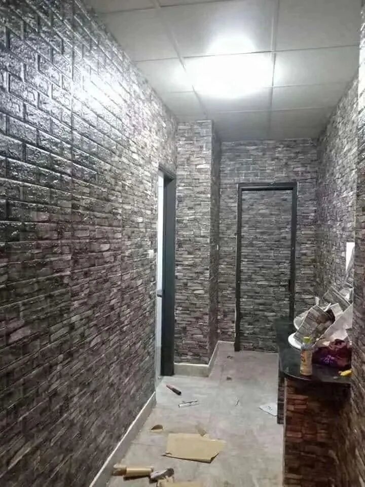 Самоклеящаяся настенная плитка 10 кирпич черный 70x77см, мягкая, 3d, внутренняя 3d плитка для украшения дома Роскошные декоративные наклейки для кухонь, гостиных, ванных комнат, влаго- и водостойкие
