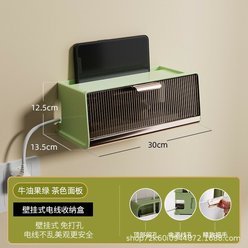 Настенный набор для хранения роутера, полка для приставки, органайзер для кабелей WIFI модема, не требует сверления