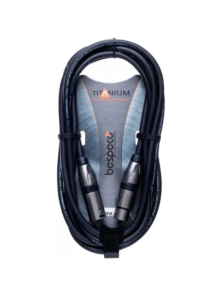 Кабель микрофонный Bespeco TITANIUM TT1FM, XLR-XLR, 6 м, черный