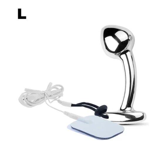 Анальная пробка БДСМ с электрическим током, импульсная металлическая Анальная пробка, Массажная накладка, электростимулятор простаты, влагалища, интимные игрушки для взрослых 6