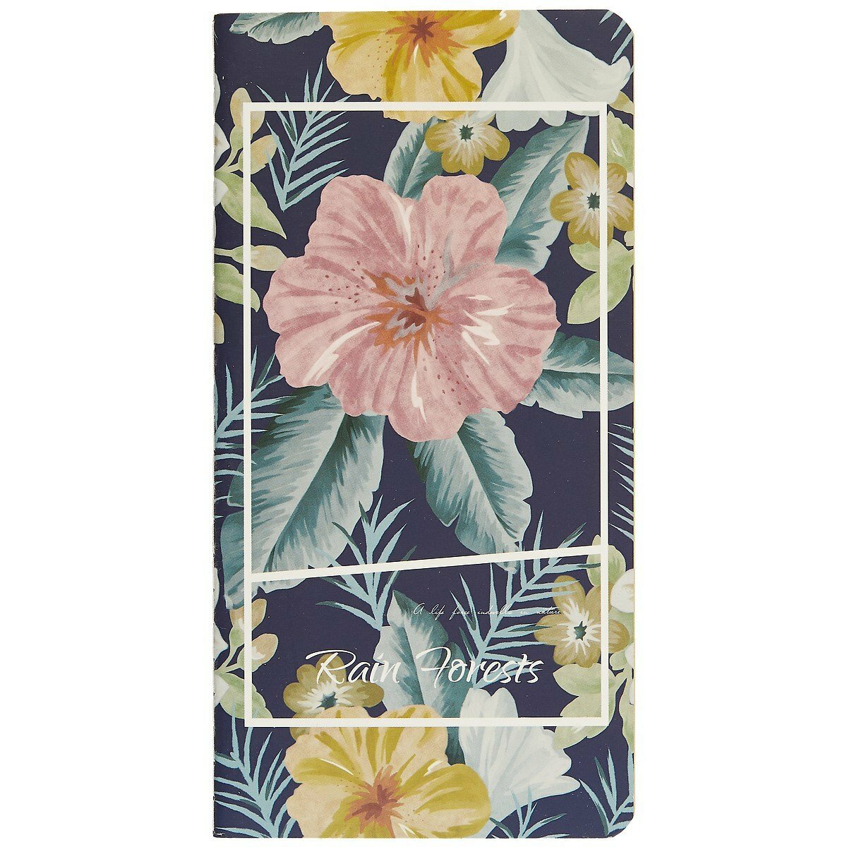 Записная книжка «Tropic flowers» А6+, 24 листа, нелинованная, сшивка