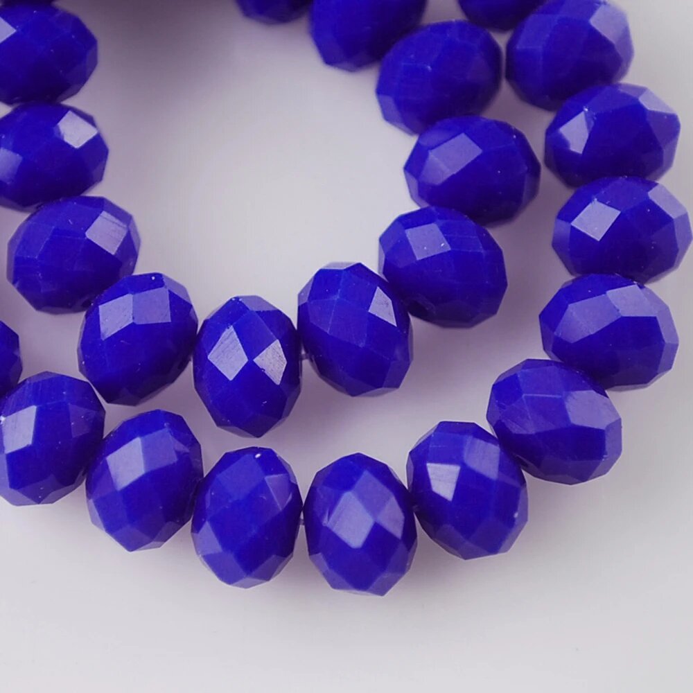 Rondelle граненое чешское стекло бусины Weargolsil Фиолетовый, 3x2MM-100PCS, 60 Opaque Dp Blue