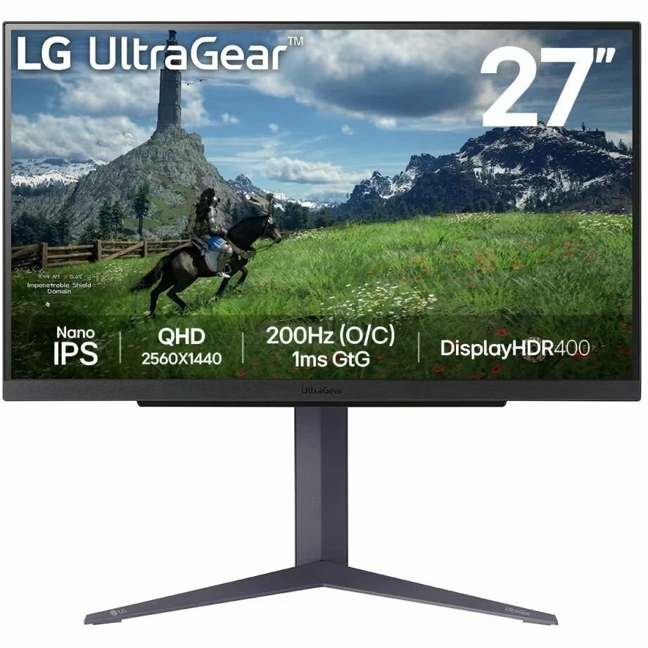 LG 27" Монитор UltraGear 27GS85Q-B, черный, черно-серый
