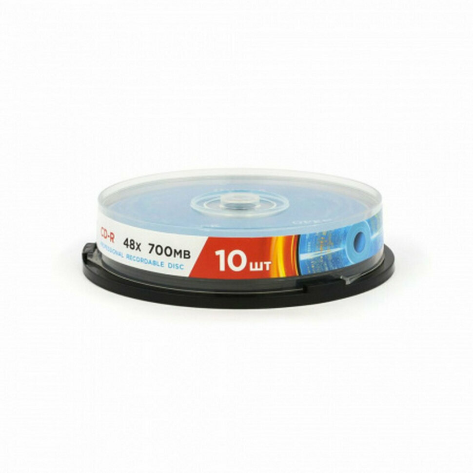 Диск CD-R MIREX, 700 Мб, 48x, Cake Box (упаковка на шпиле), комплект 10 шт, UL120051A8L, 514022