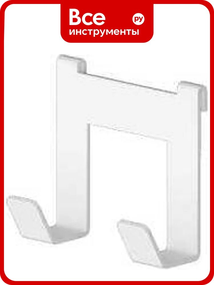 Двойной крючок MAKMART 70 мм, отделка белый бархат, матовый RS.1A.3023.9016