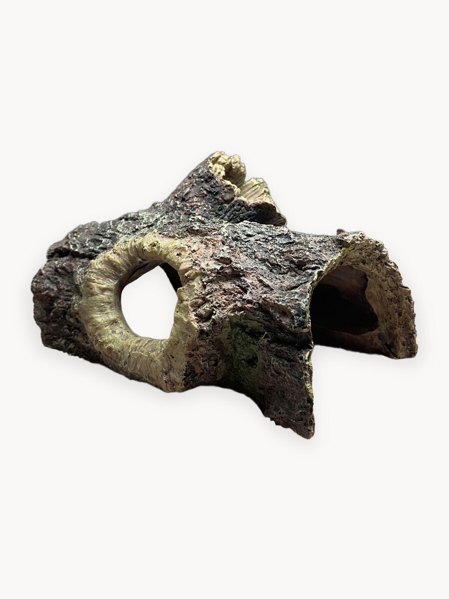 Декорация грот для аквариума, укрытие для рыб и креветок, аквариумное украшение коряга 19x11x9.5 см