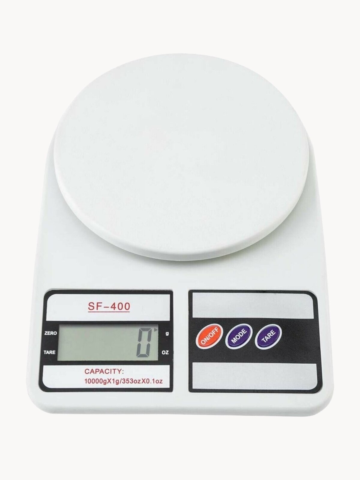 Электронные весы для кухни Electronic Kitchen Scale SF-400, на батарейках, белый