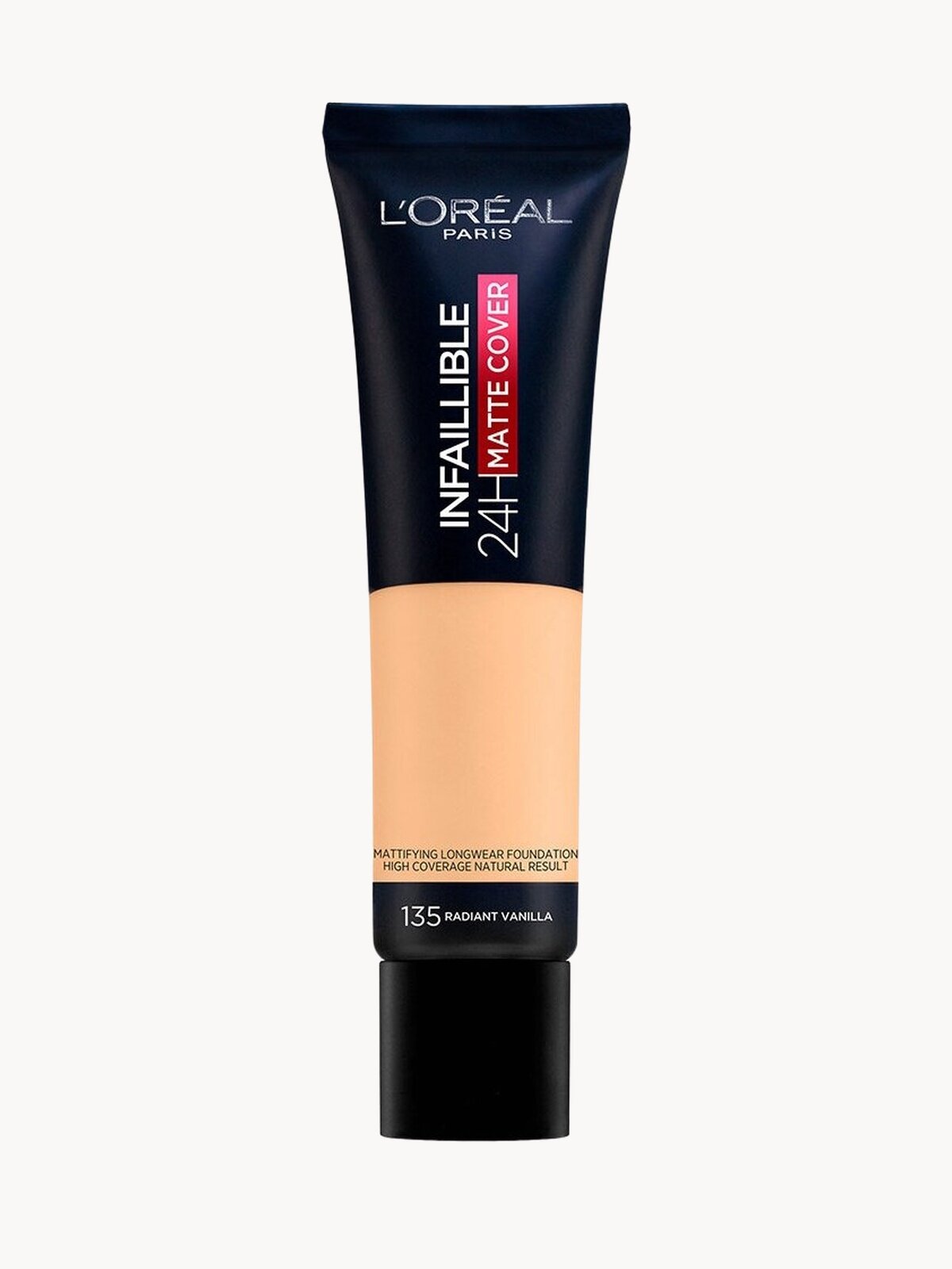 L'Oreal Paris Тональный крем Infaillible 24 часа матовое покрытие, SPF 18, 30 мл, оттенок: 135 тёплый ванильный