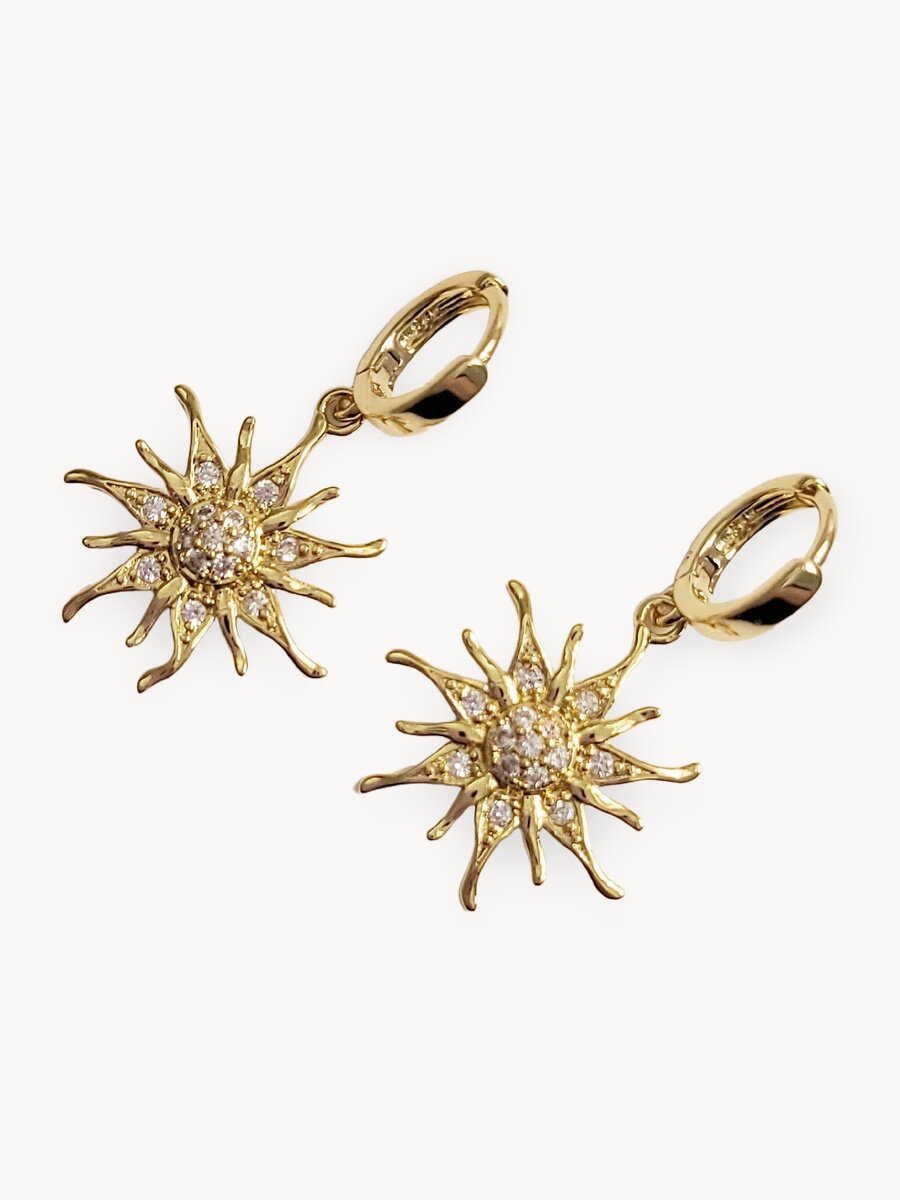 Серьги с подвесками, конго, фианит