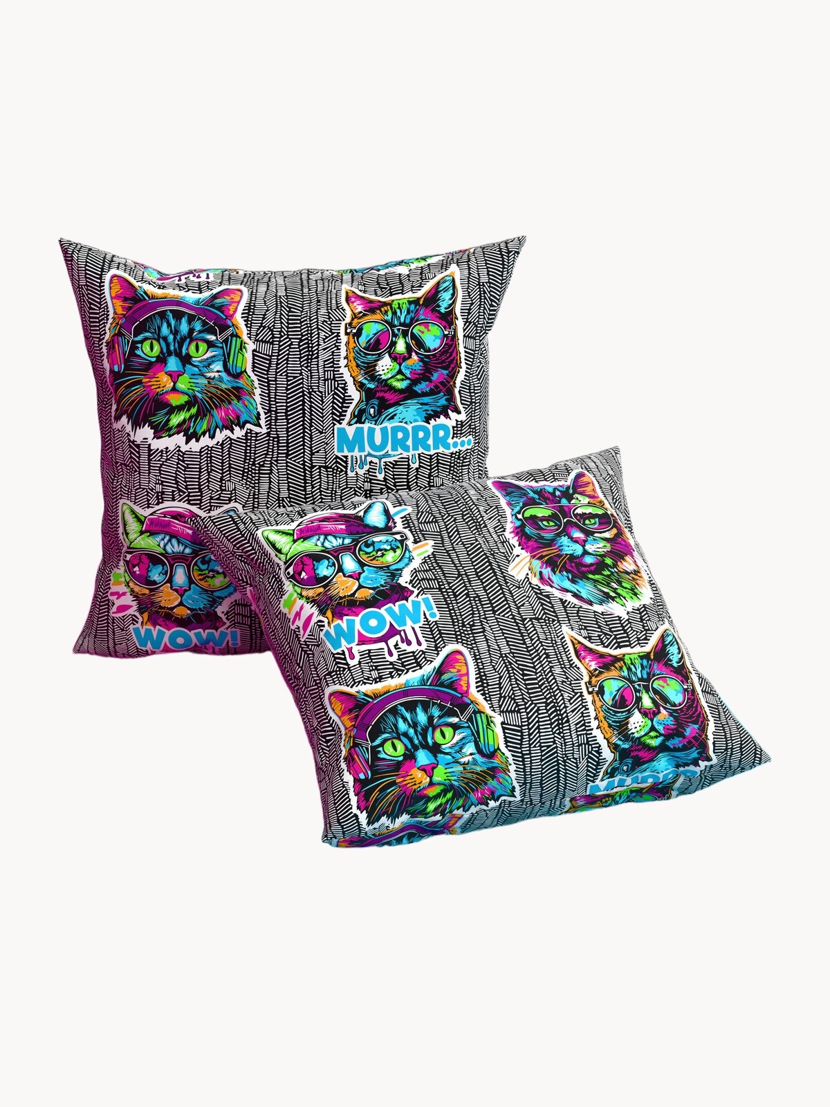 Комплект наволочек GALTEX Неоновые коты