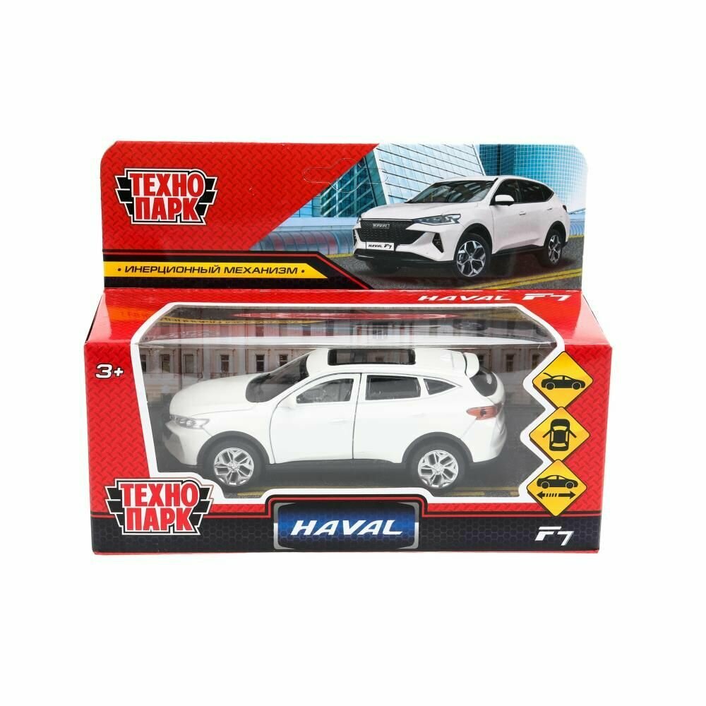 Машина металлическая HAVAL F7 Технопарк (12 см, двери и багажник открываются, инерционный, белый)